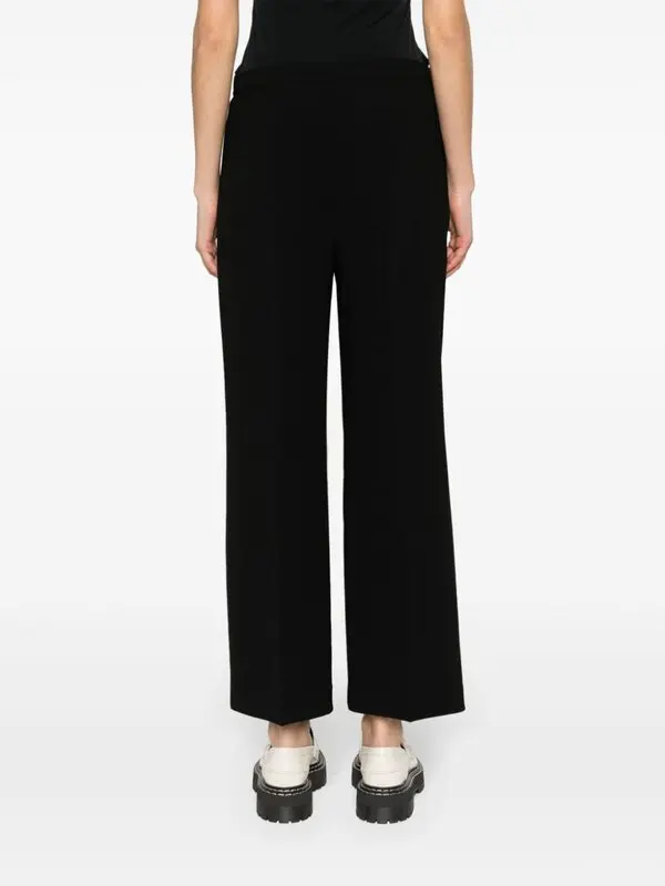 Theory Mid-rise Wide-leg Trousers - Black