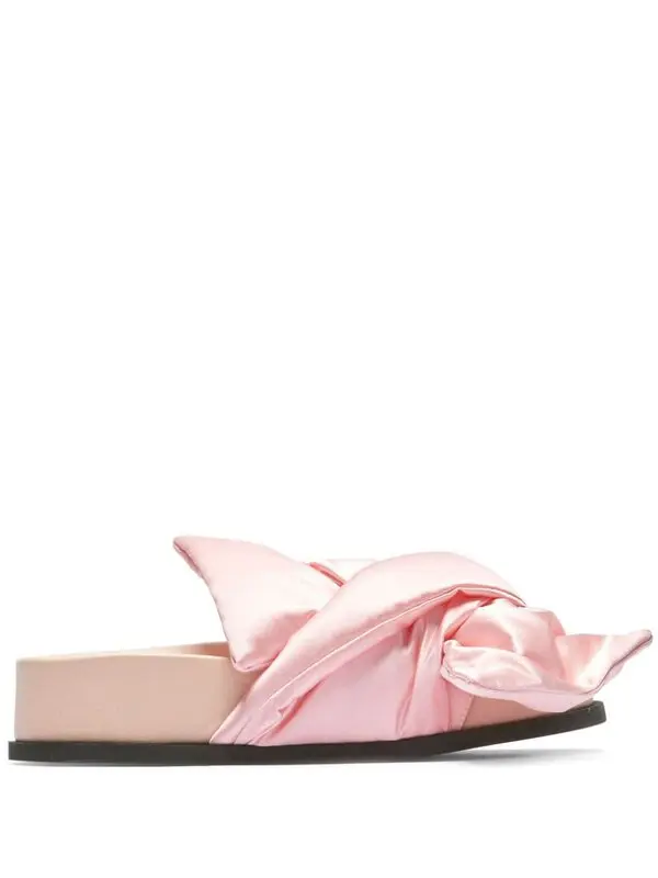 N°21 Bow Silk-satin Platform Sandals