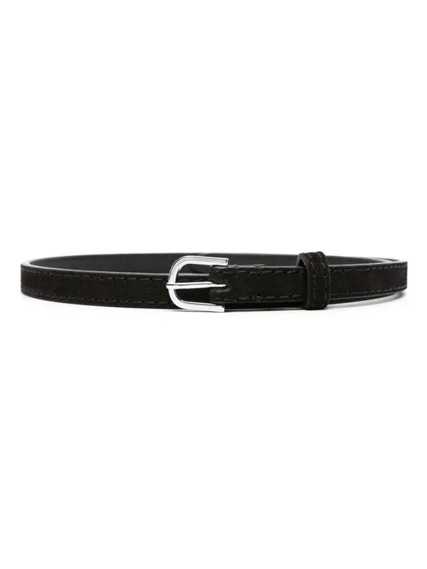 TOTEME Thin Suede Belt - Brown