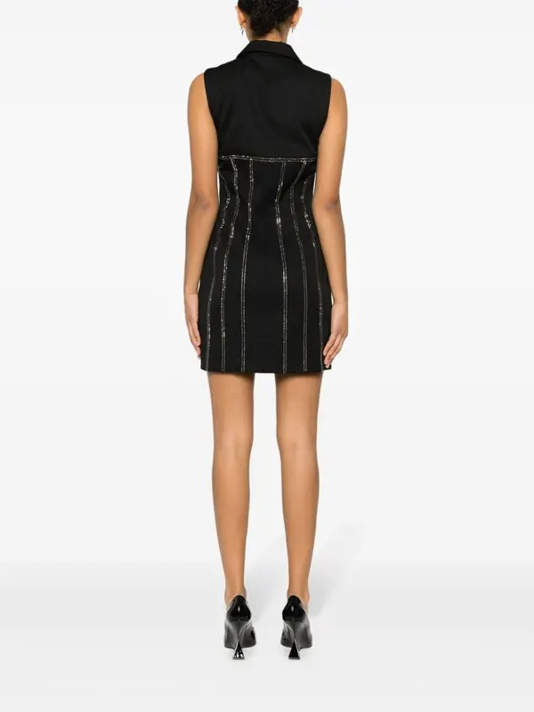 Off-White Crystal-embellished Mini Dress