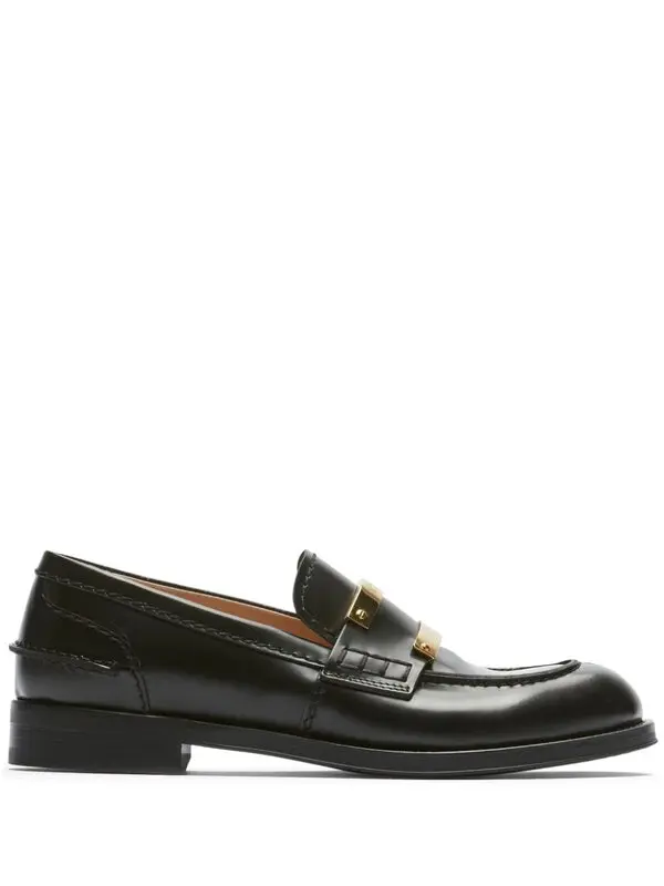 N°21 Logo-plaque Panelled Loafers