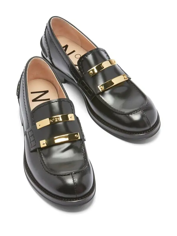 N°21 Logo-plaque Panelled Loafers