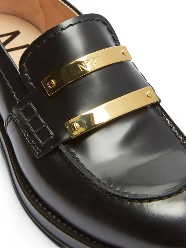 N°21 Logo-plaque Panelled Loafers