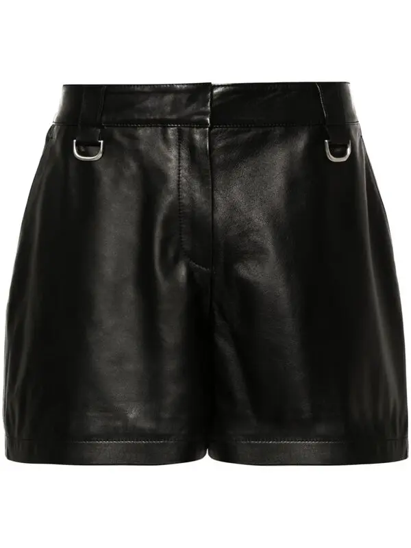 Off-White High-waisted Leather Shorts