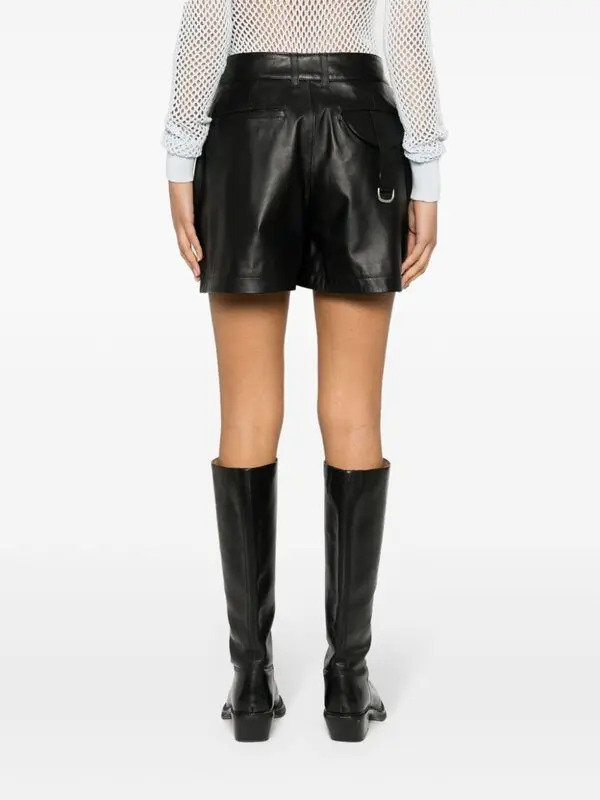 Off-White High-waisted Leather Shorts