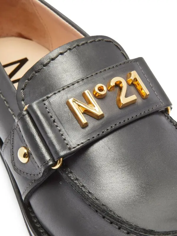 N°21 Logo-lettering Panelled Loafers