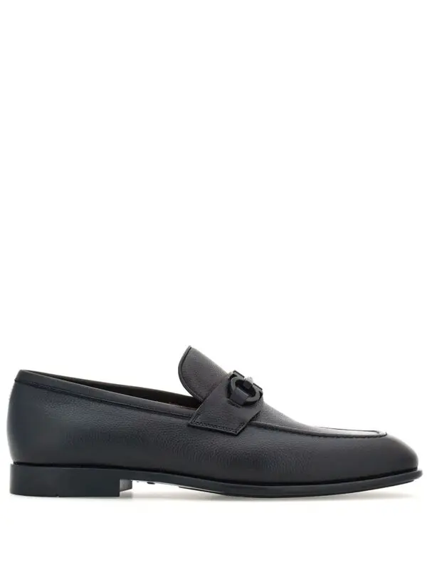 FERRAGAMO Gancini Ornament Moccasins - Black