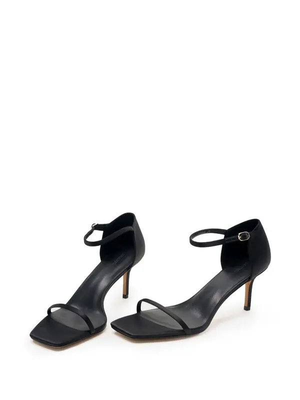 12 STOREEZ Square-toe Satin Sandals