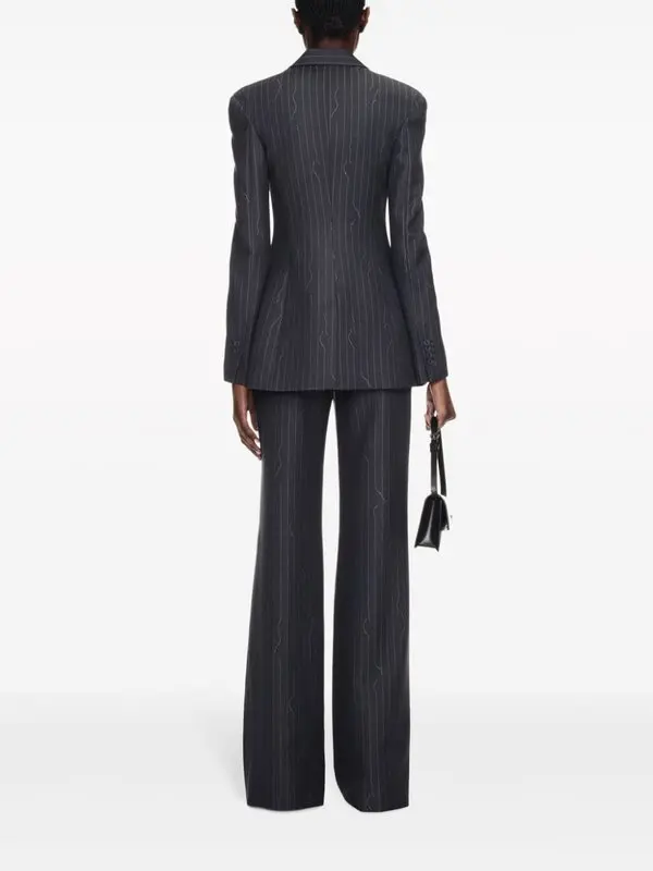 Off-White Pinstriped Virgin Wool-blend Trousers