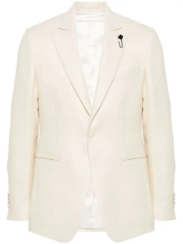 LARDINI Single-breasted Blazer - Neutrals