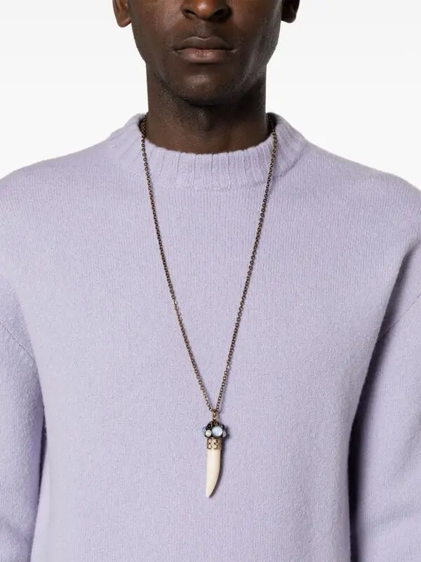 LARDINI Tooth Pendant Long Necklace