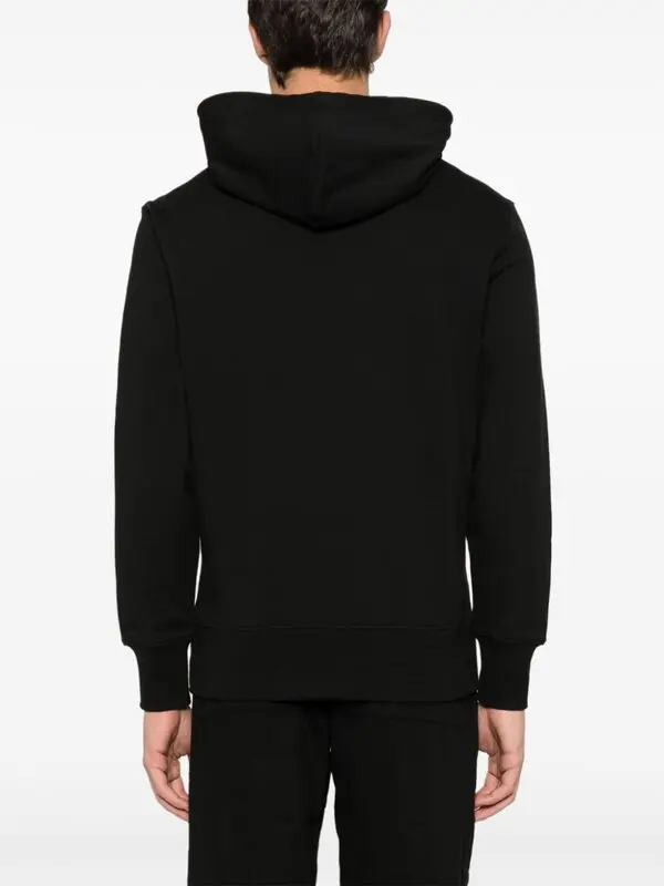 Calvin Klein Logo-print Cotton Hoodie - Black
