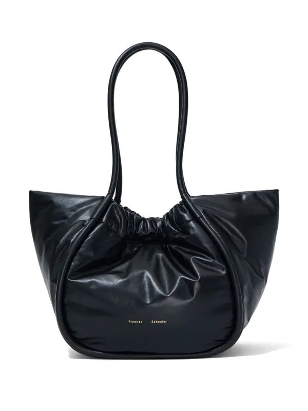Proenza Schouler Ruched Leather Tote Bag - Black