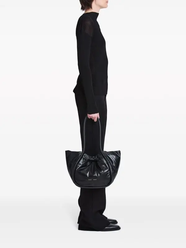 Proenza Schouler Ruched Leather Tote Bag - Black
