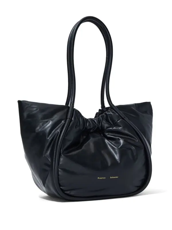 Proenza Schouler Ruched Leather Tote Bag - Black