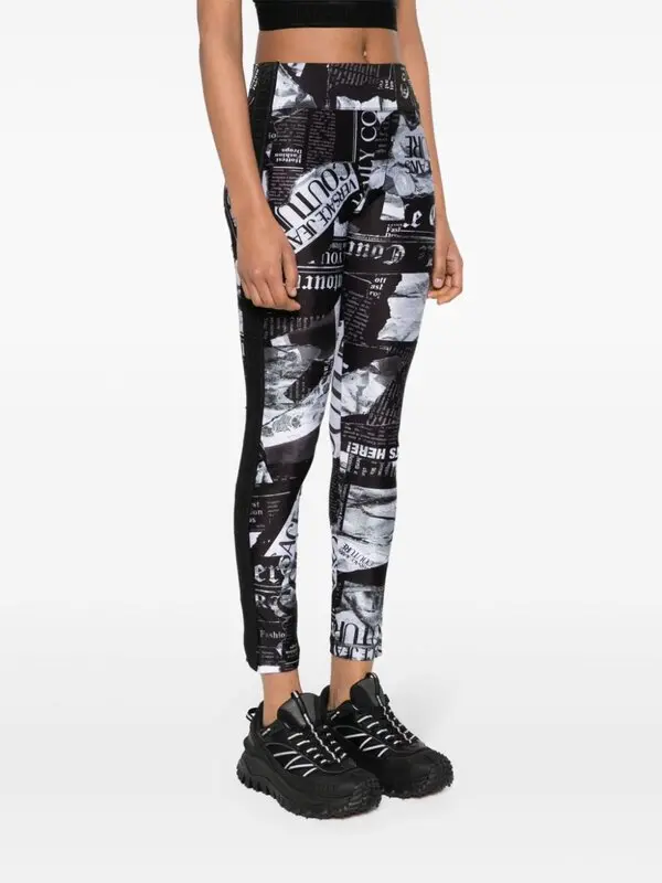 Versace Magazine-print Leggings