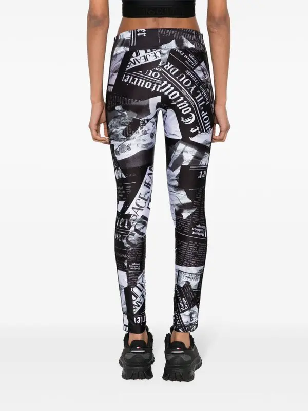 Versace Magazine-print Leggings