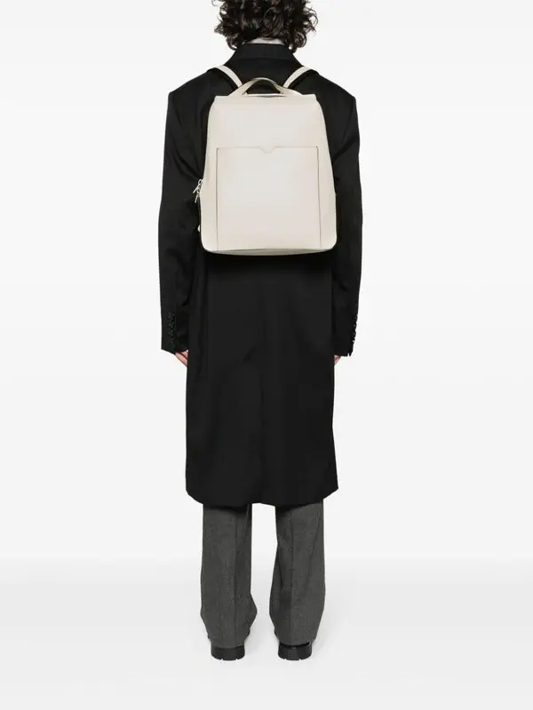 VALEXTRA Grained-leather Backpack