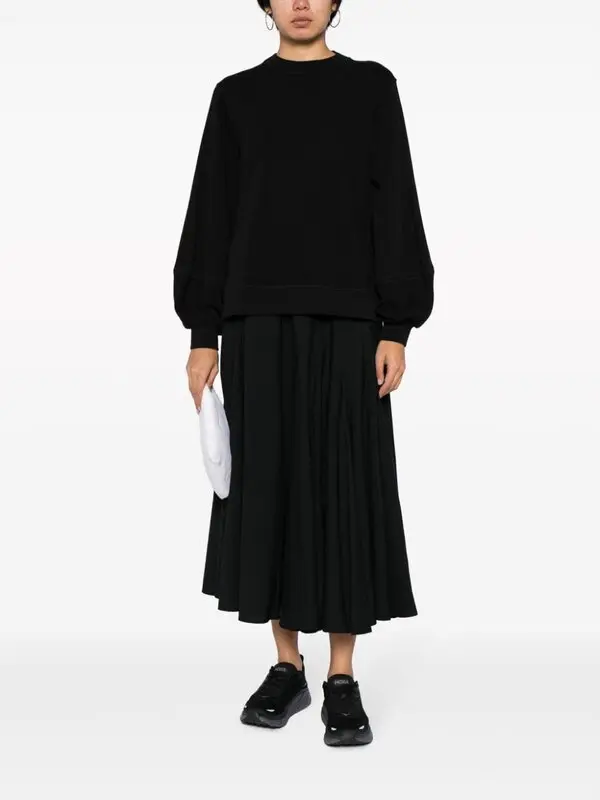 Yohji Yamamoto High-waisted Wool Midi Skirt