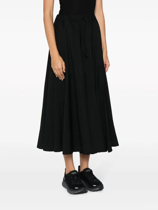 Yohji Yamamoto High-waisted Wool Midi Skirt