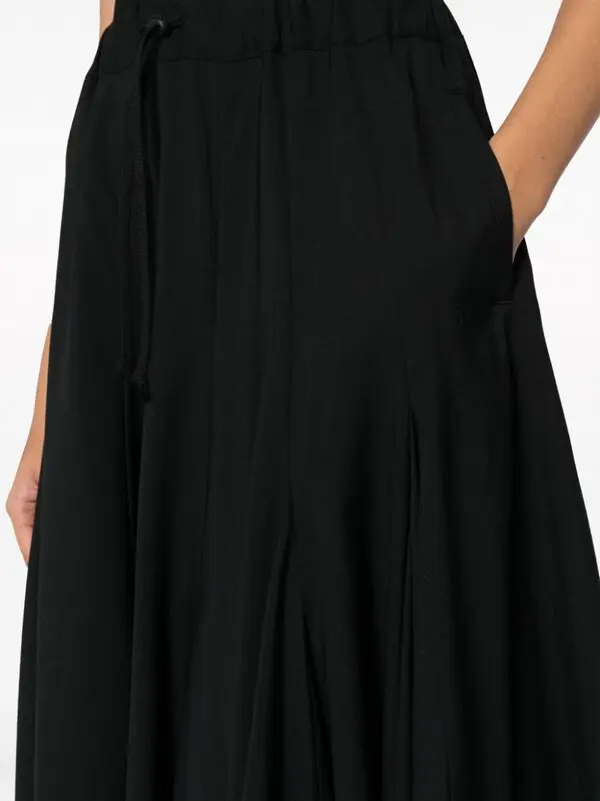 Yohji Yamamoto High-waisted Wool Midi Skirt
