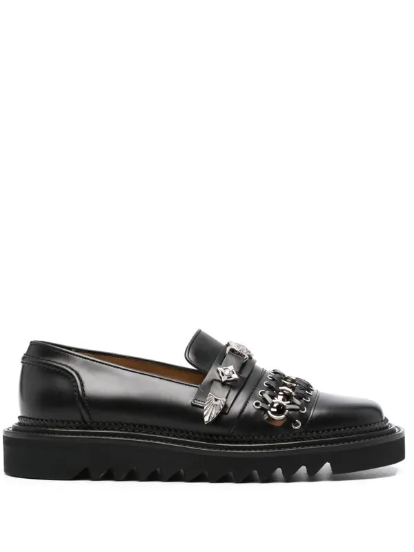 TOGA VIRILIS Stud-embellished Leather Loafers