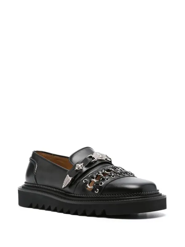 TOGA VIRILIS Stud-embellished Leather Loafers