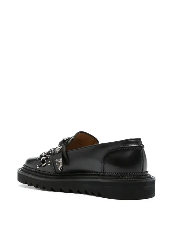 TOGA VIRILIS Stud-embellished Leather Loafers