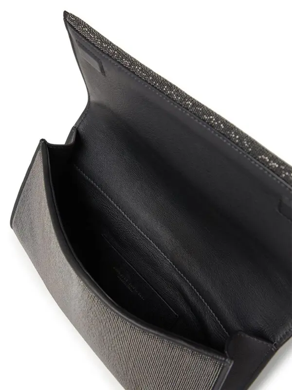 Brunello Cucinelli Monili Chain Clutch - Grey