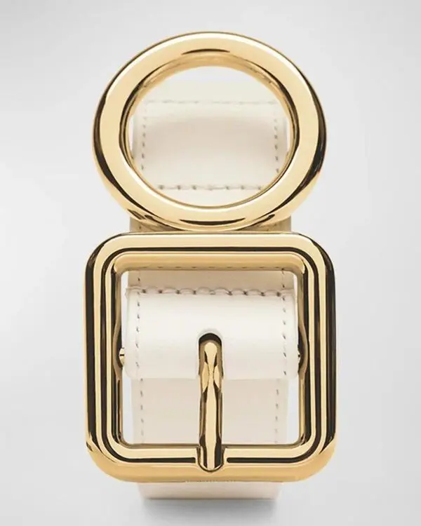Jacquemus La Ceinture Regalo Leather Belt - Light Ivory