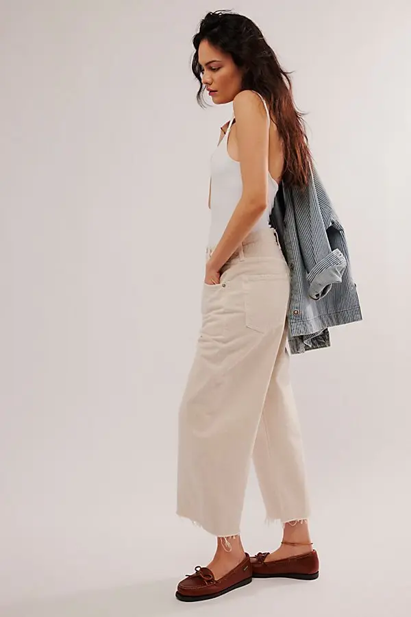 Citizens Of Humanity Ayla Raw Hem Crop Jeans - Almondette