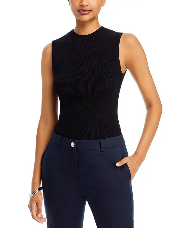 BOSS Feskies Sleeveless Ribbed Top - Black