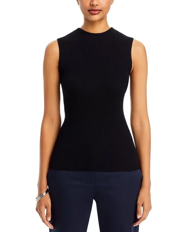 BOSS Feskies Sleeveless Ribbed Top - Black