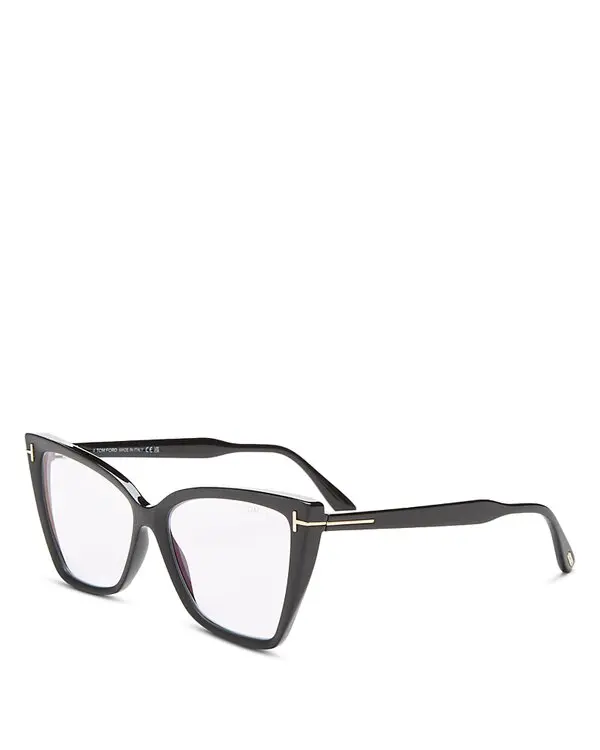 TOM FORD Butterfly Blue Light Glasses, 55mm - Black