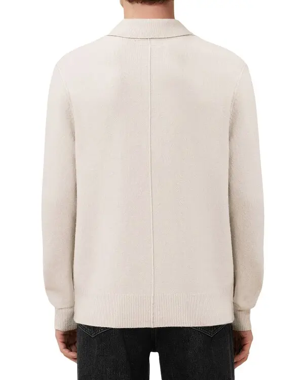 ALLSAINTS Statten Regular Fit Polo Collar Sweater - Cloudy White