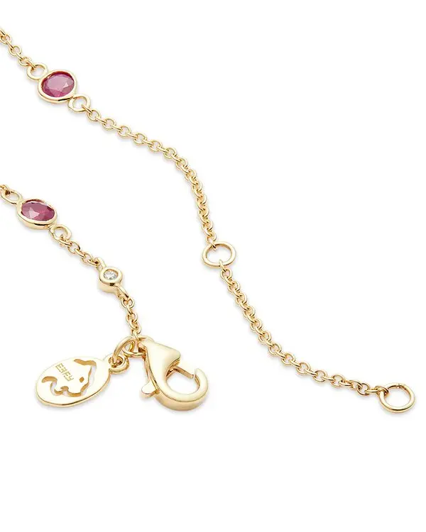 Bloomingdale'S 14k Yellow Gold Ruby And Diamond Collar Necklace