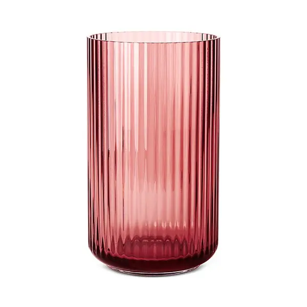 ROSENDAHL Lyngby Vase, Burgundy Mouth Blown Glass