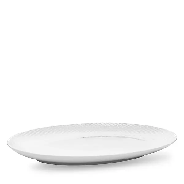 Rosendahl Lyngby Porcelain Rhombe Oval Serving Dish - White