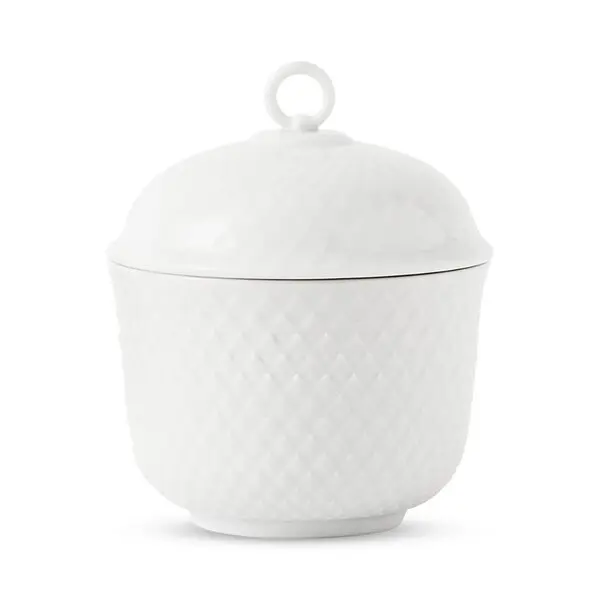 ROSENDAHL Lyngby Porcelain Rhombe Sugar Bowl - White