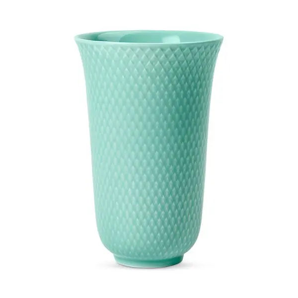 Rosendahl Lyngby Porcelain Rhombe Color Vase, Aqua - Blue