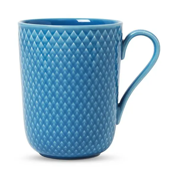Rosendahl Lyngby Porcelain Rhombe Color Mug With Handle - Blue