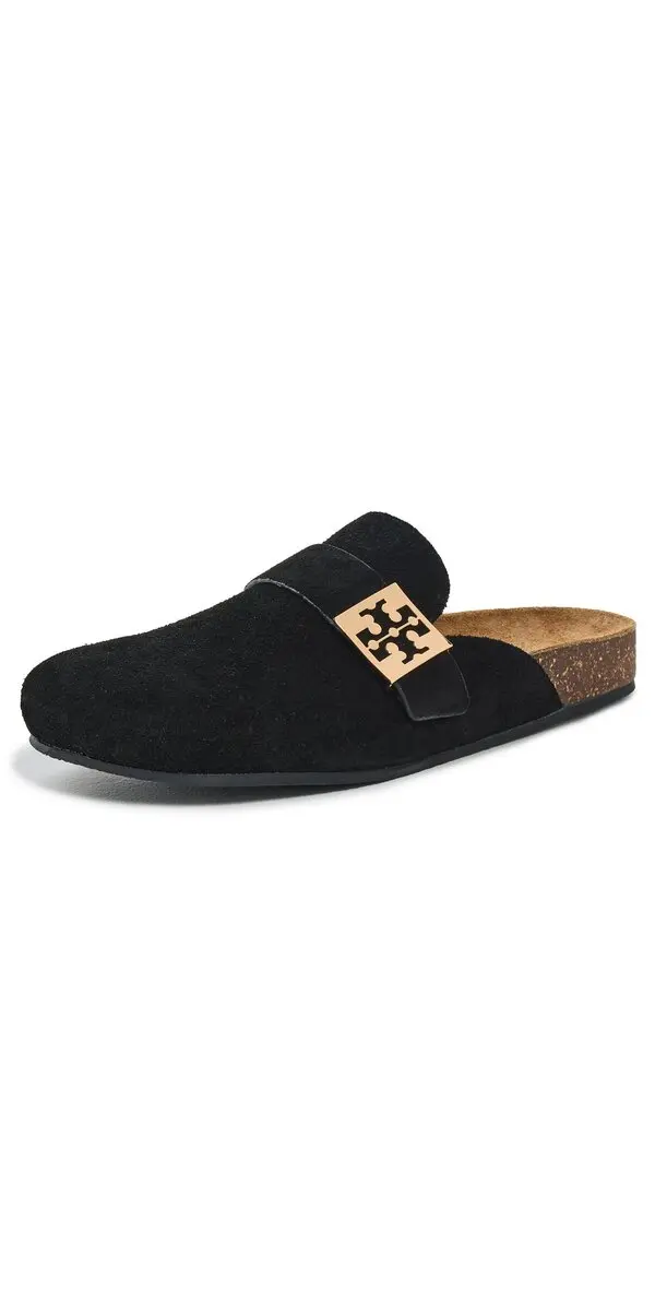Tory Burch Mellow Mules - Perfect Black/gold