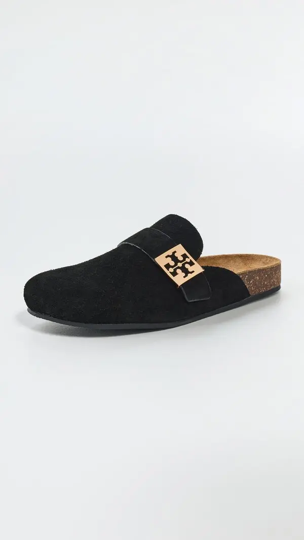 Tory Burch Mellow Mules - Perfect Black/gold