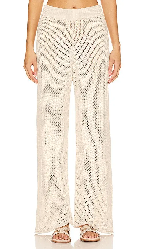 Onia Crochet Wide Leg Pants - Sandshell