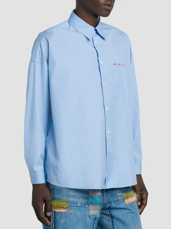 Marni Logo Poplin Button-up Shirt