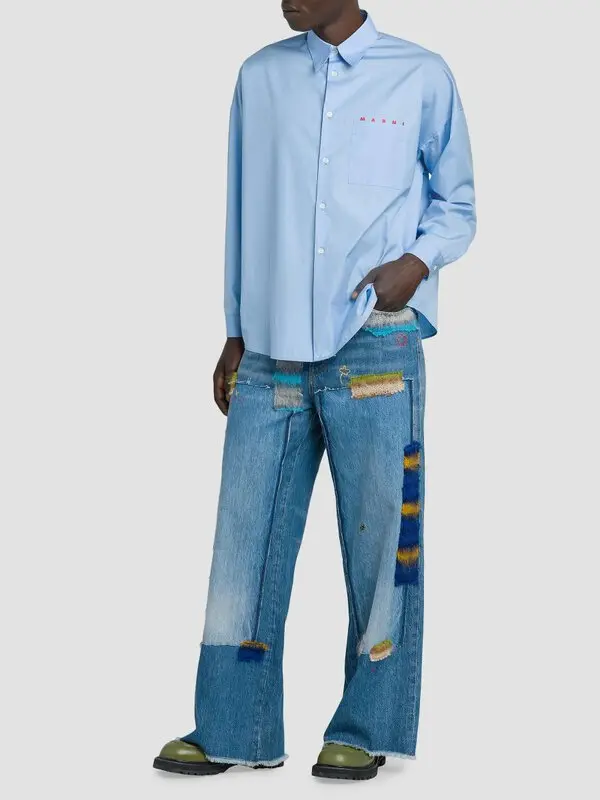 Marni Logo Poplin Button-up Shirt