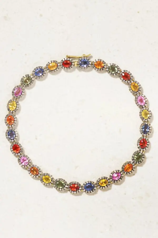 AMRAPALI LONDON 18-karat Diamond And Sapphire Bracelet - Gold
