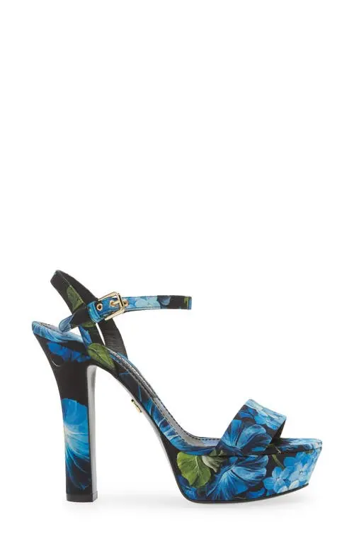 Dolce & Gabbana Keira Floral Platform Sandals