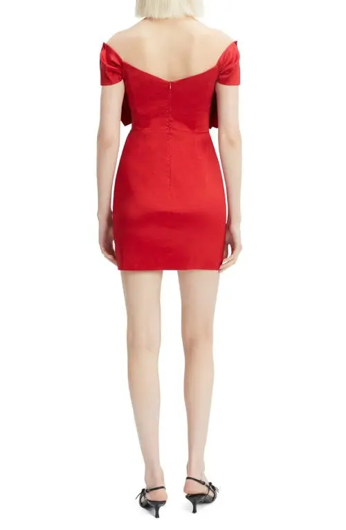 Bardot Bow Off-the-shoulder Mini Dress