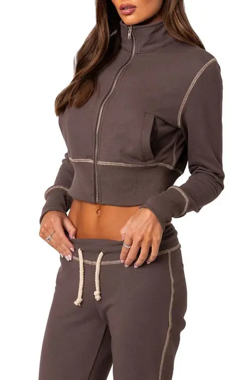 EDIKTED Alexia Crop Sweatshirt